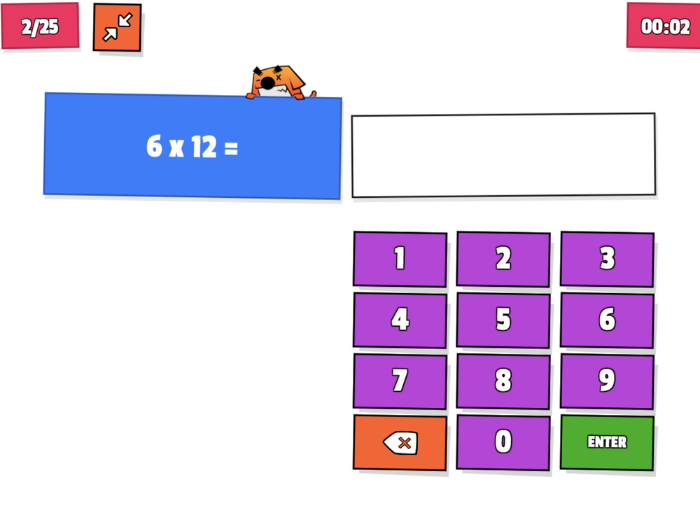 Practise times tables with Sumdog